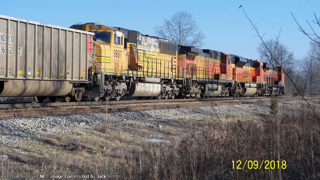 BNSF 9887, 5714, 8599, & 4175